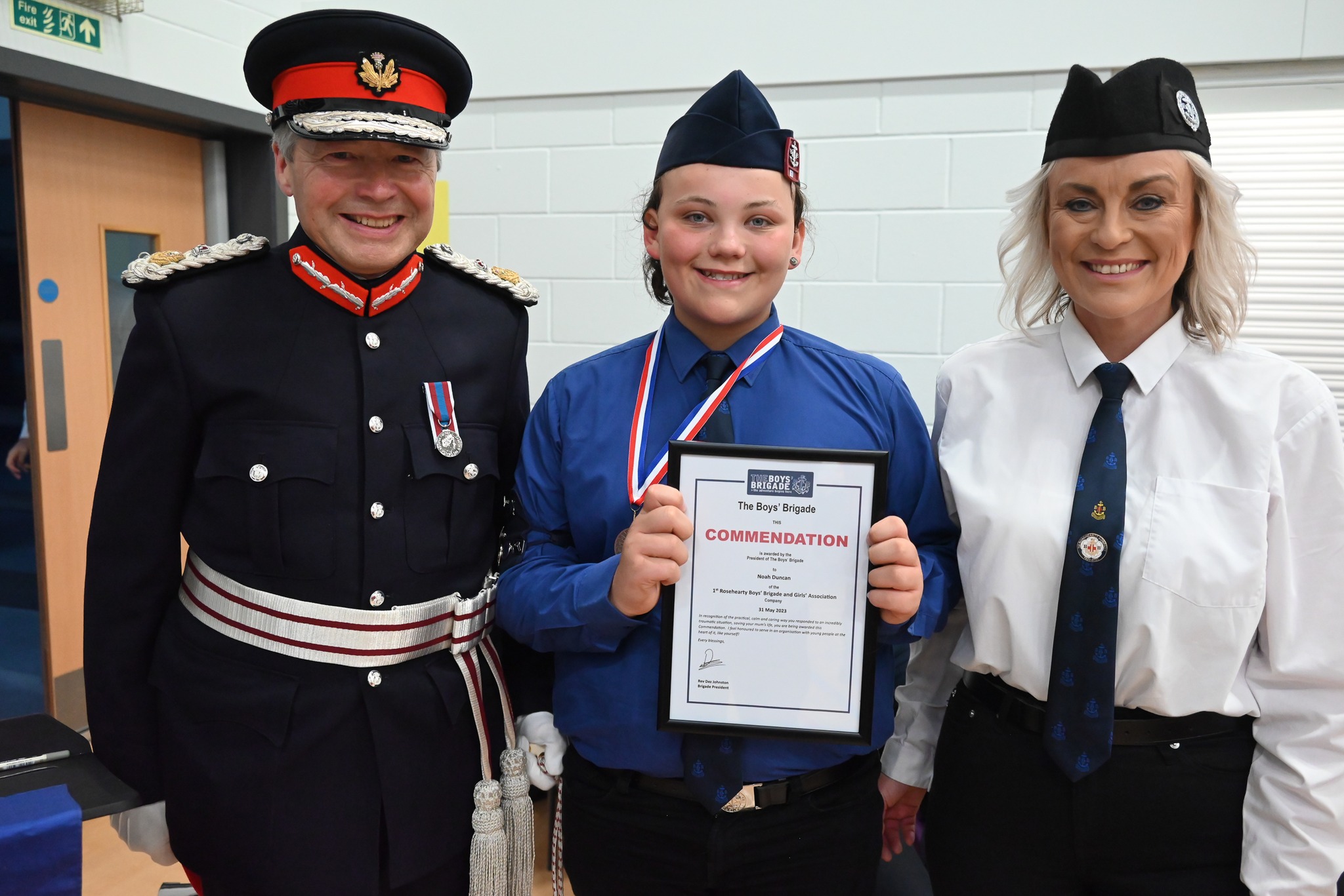 PRESIDENT'S COMMENDATION - NOAH DUNCAN - Buchan Battalion Boys' Brigade